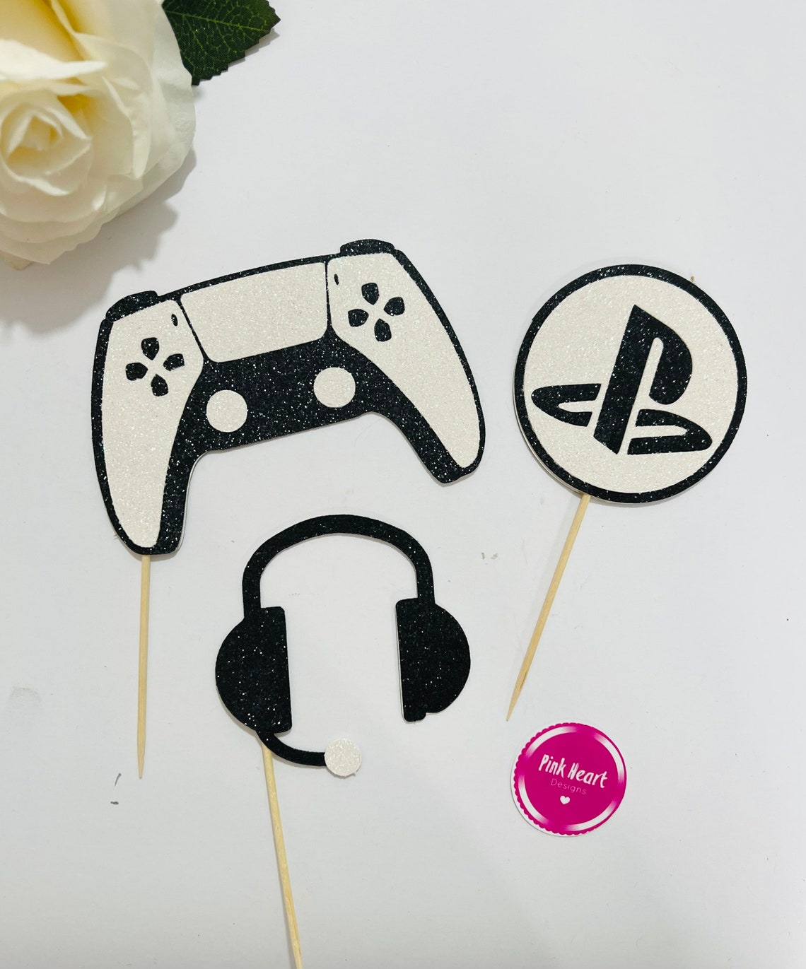 Gaming PS5 Themed Cake Topper Set Controller Headset Logo - Etsy