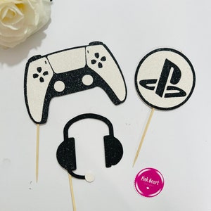 Gaming PS5 Themed Cake Topper Set Controller, Headset, Logo - All ...
