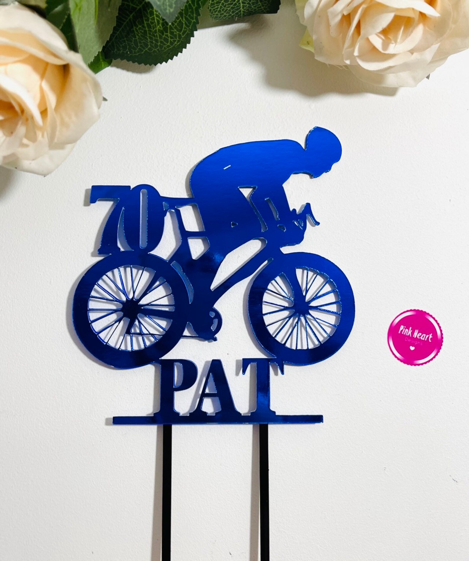 Bespoke Cyclist Bicycle Bike Personalised Cake Topper Add | Etsy