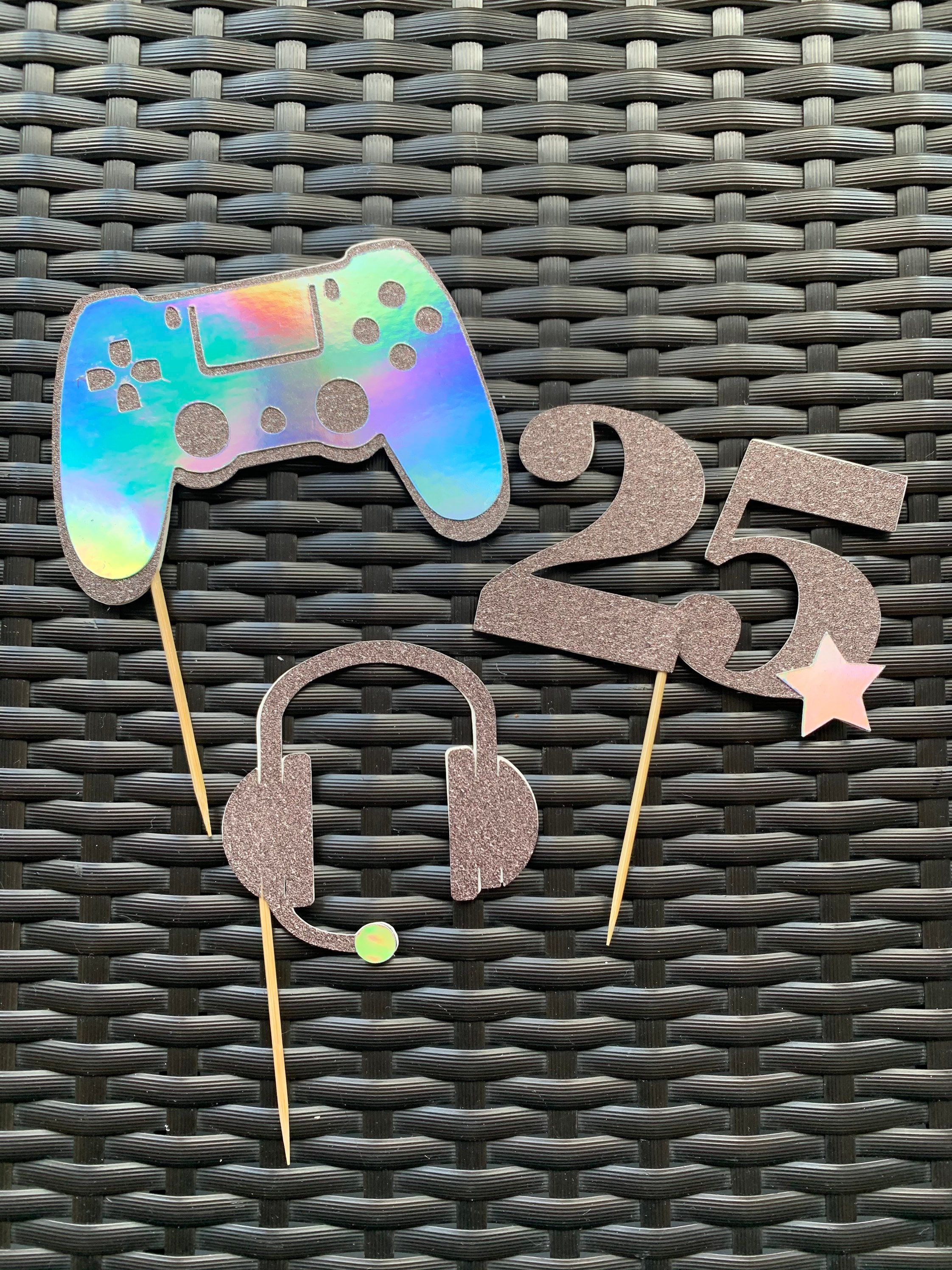 Gaming Themed Cake Topper Set Controller Headset Age All | Etsy