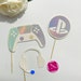 Gaming PS5 Themed Cake Topper Set Controller, Headset, Logo - All ...