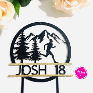 Bespoke Running Personalised Cake Topper, Add Name and Age or Happy ...