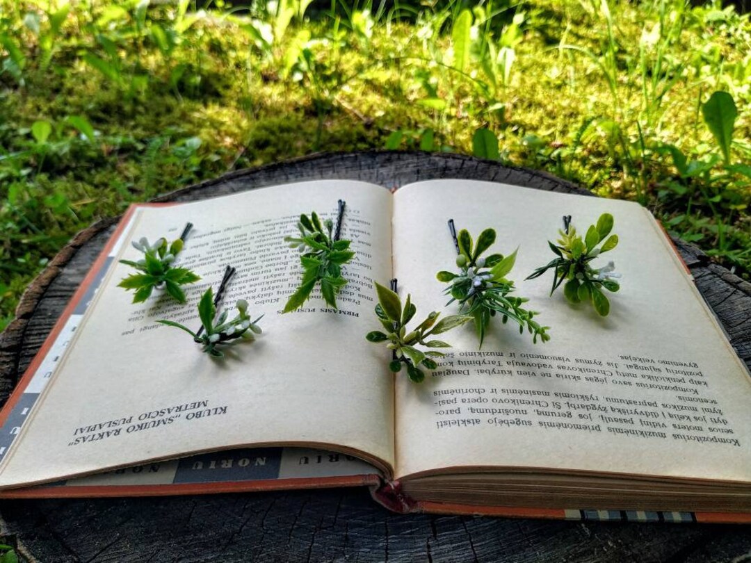 Set of 6 Greenery Pins Forest Wedding Woodland Fern Flower - Etsy