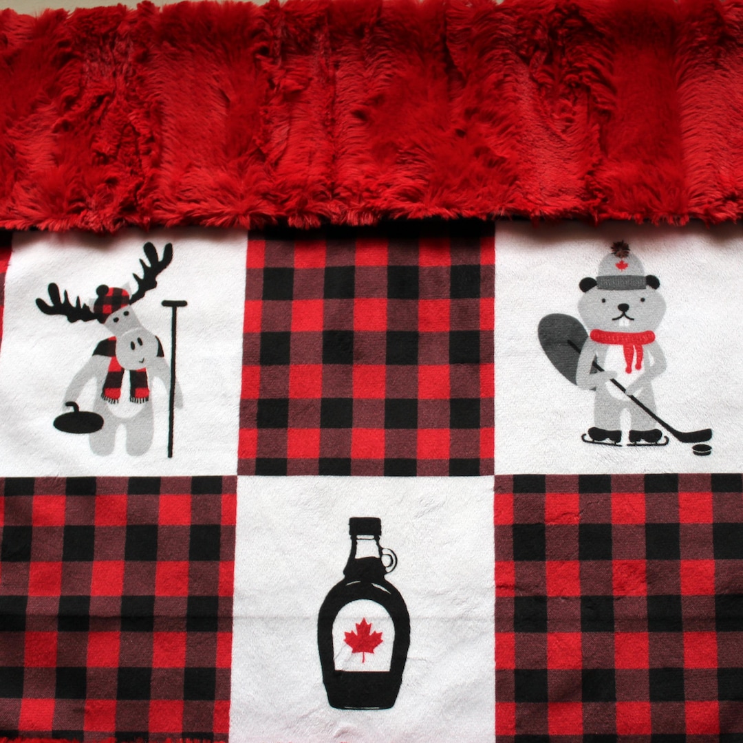 Canadian Patchwork Minky Baby Blanket - Etsy Canada