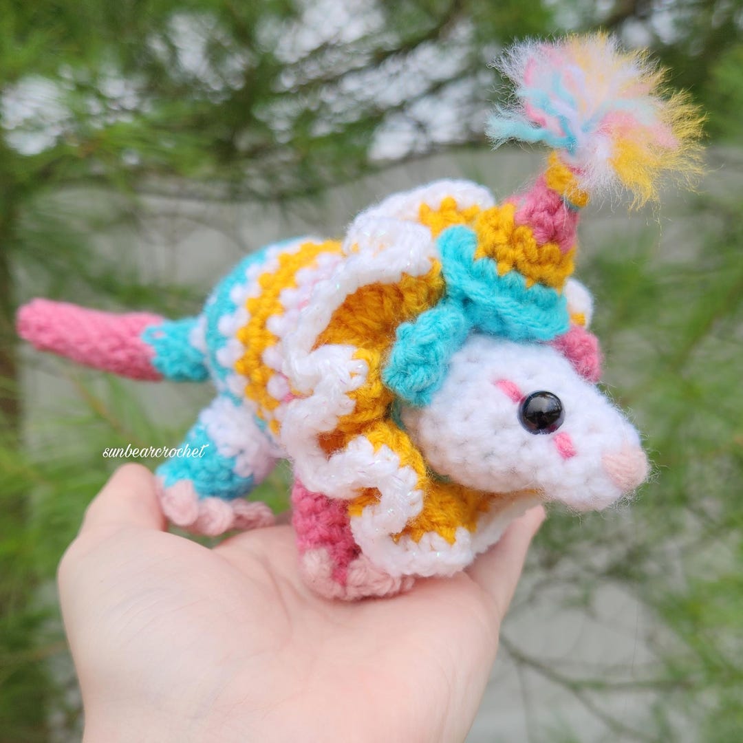 Mini Crochet Party Possum *made to Order* - Etsy