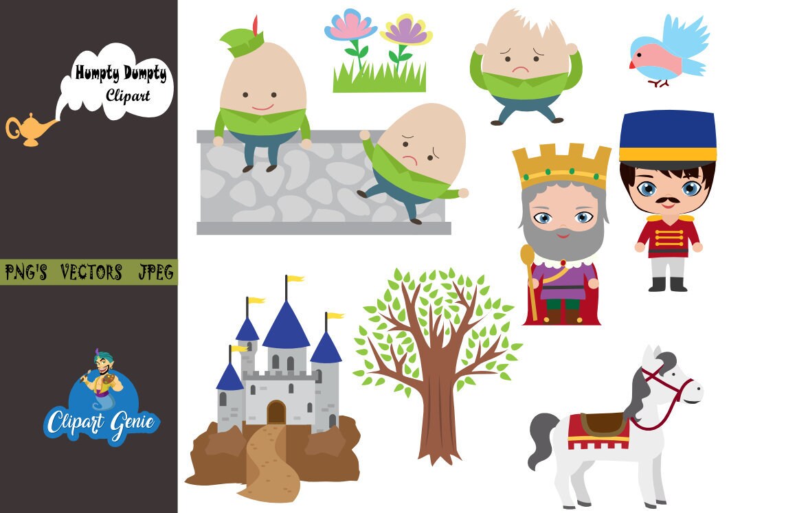 Humpty Dumpty clipart Nursery rhyme kids clipart school | Etsy