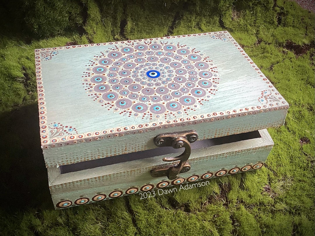 Hand Painted Wood Box - Etsy