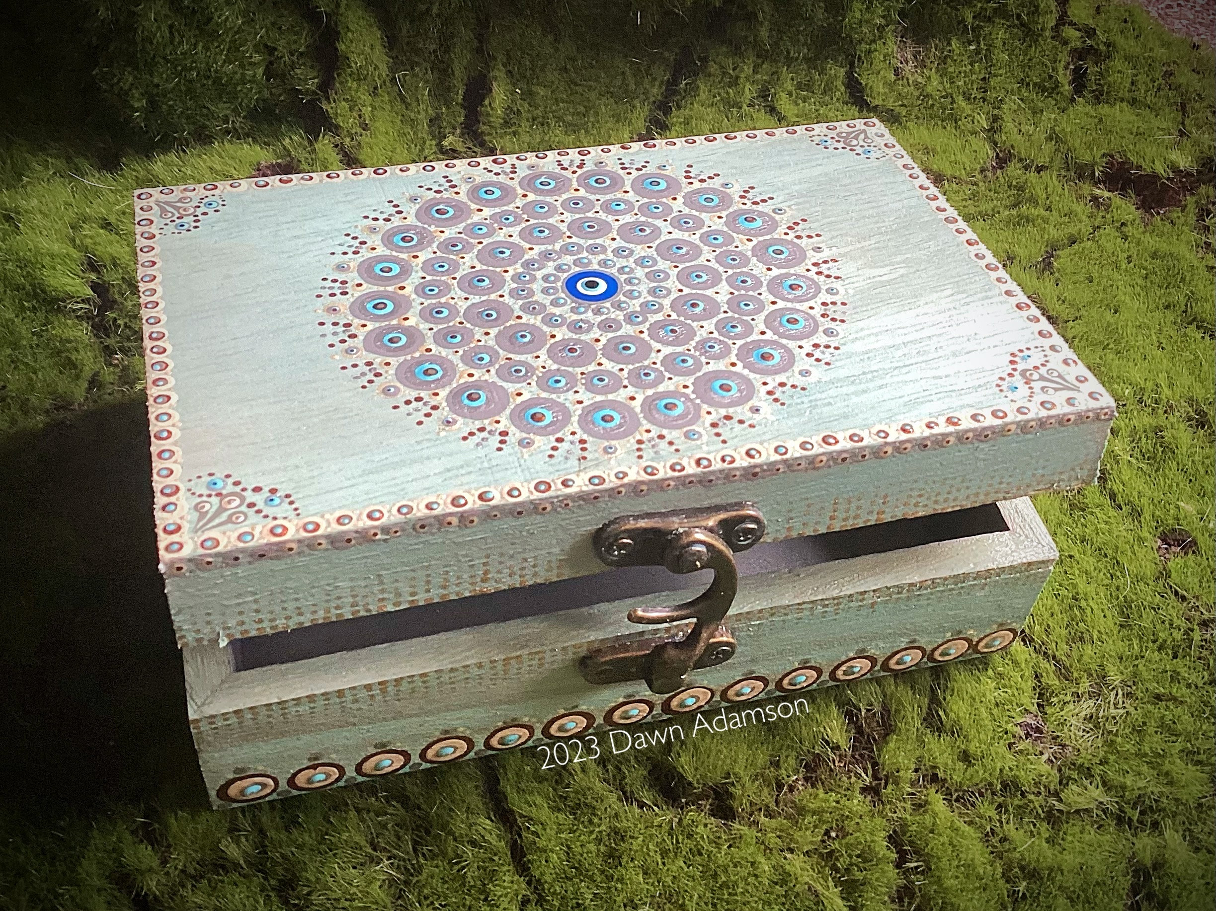 Hand Painted Wood Box - Etsy