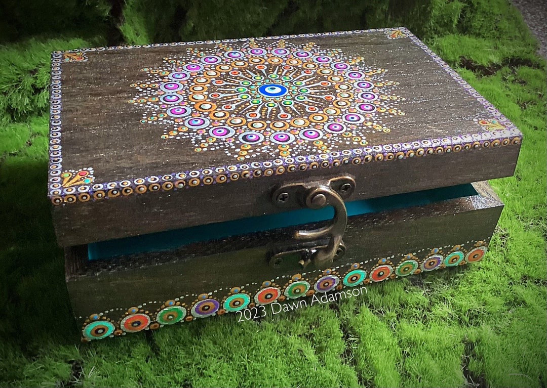 Hand Painted Wood Box - Etsy
