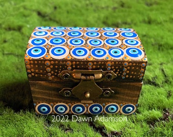 Hand Painted Wood Box - Etsy