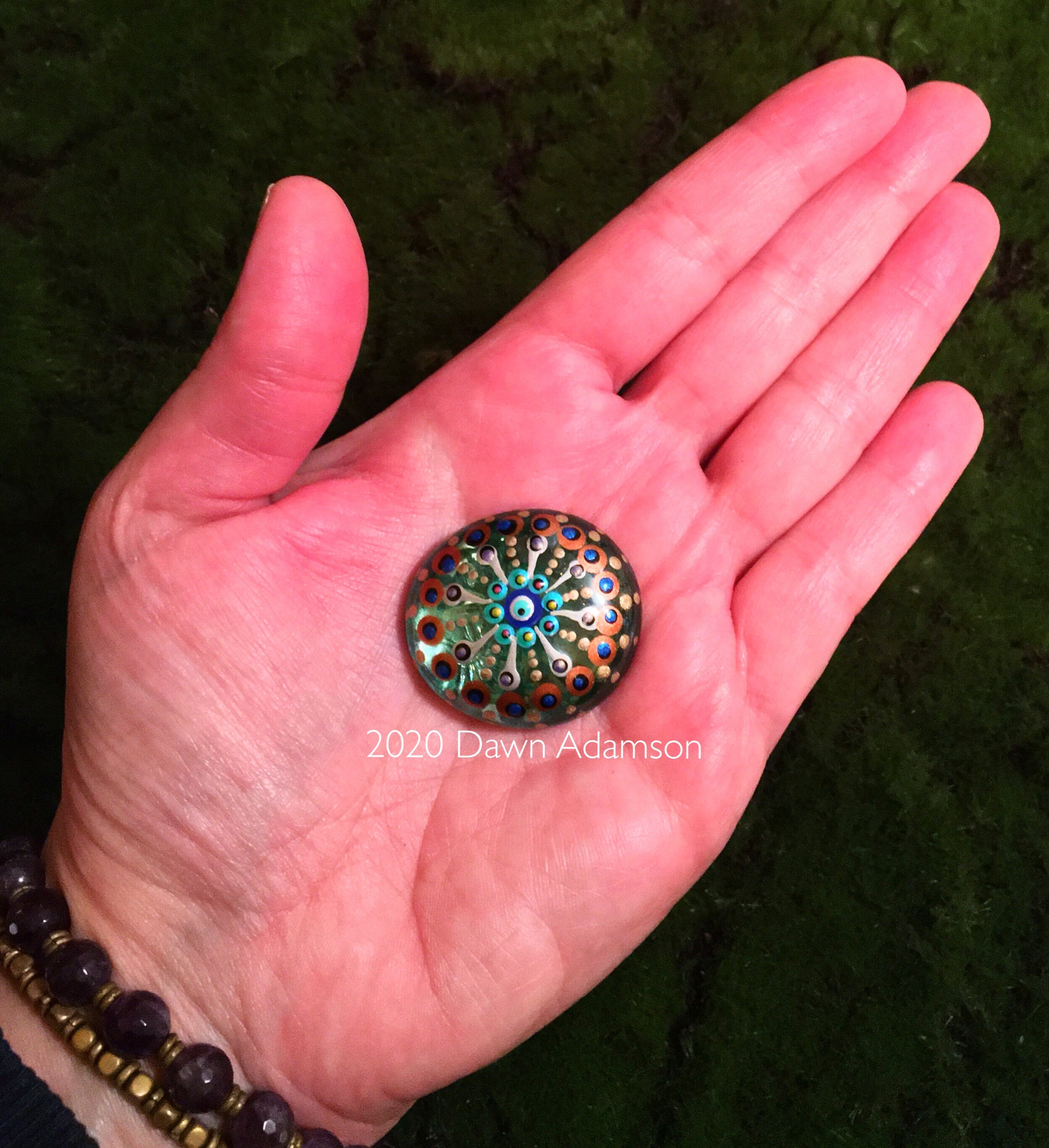 Hand Painted Glass Gem - Etsy