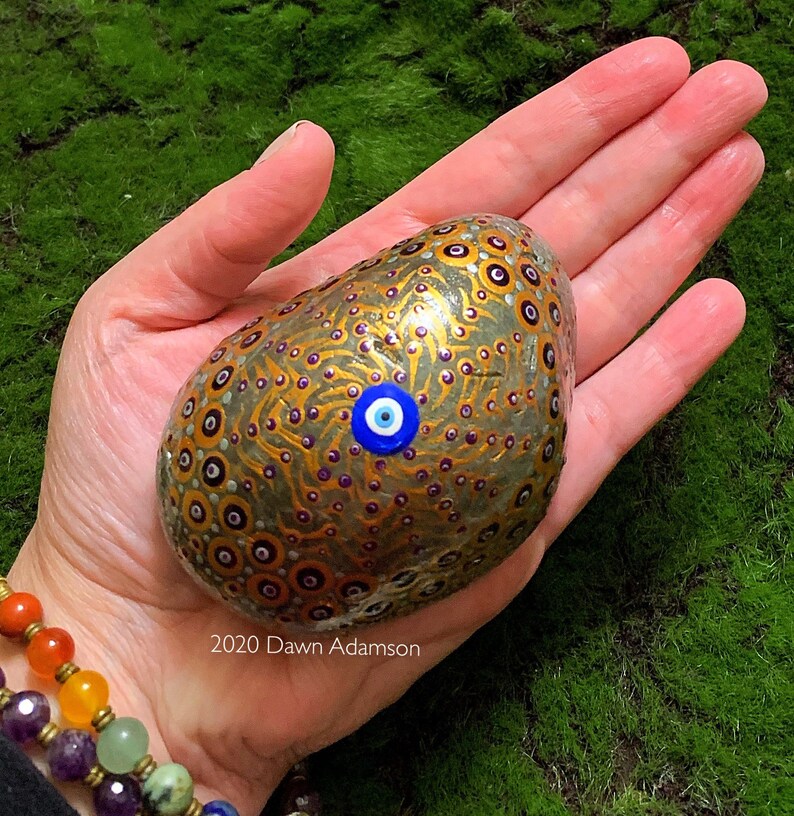 Hand Painted Meditation Rock - Etsy