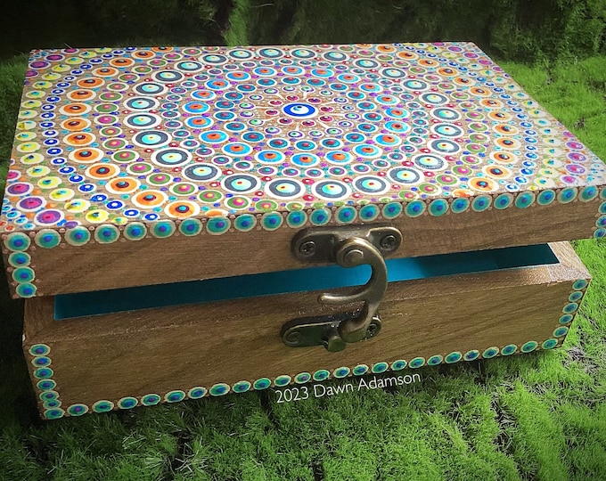 Hand Painted Wood Box - Etsy