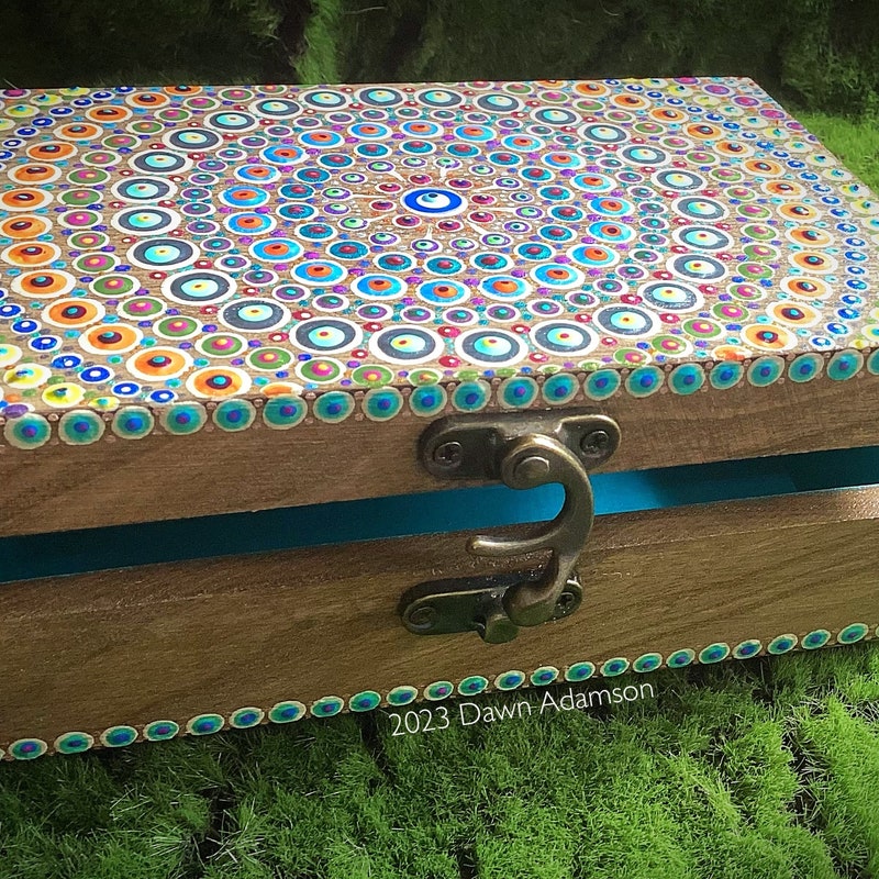 Painted Wood Box - Etsy