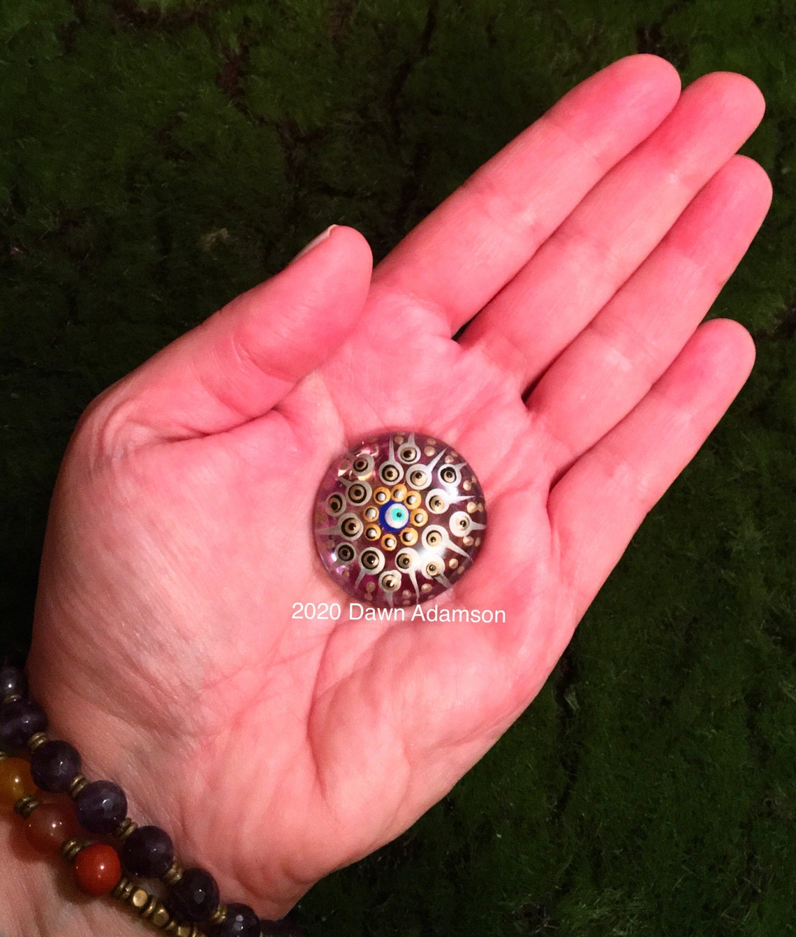 Hand Painted Glass Gem - Etsy