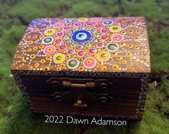 Hand Painted Wood Box - Etsy