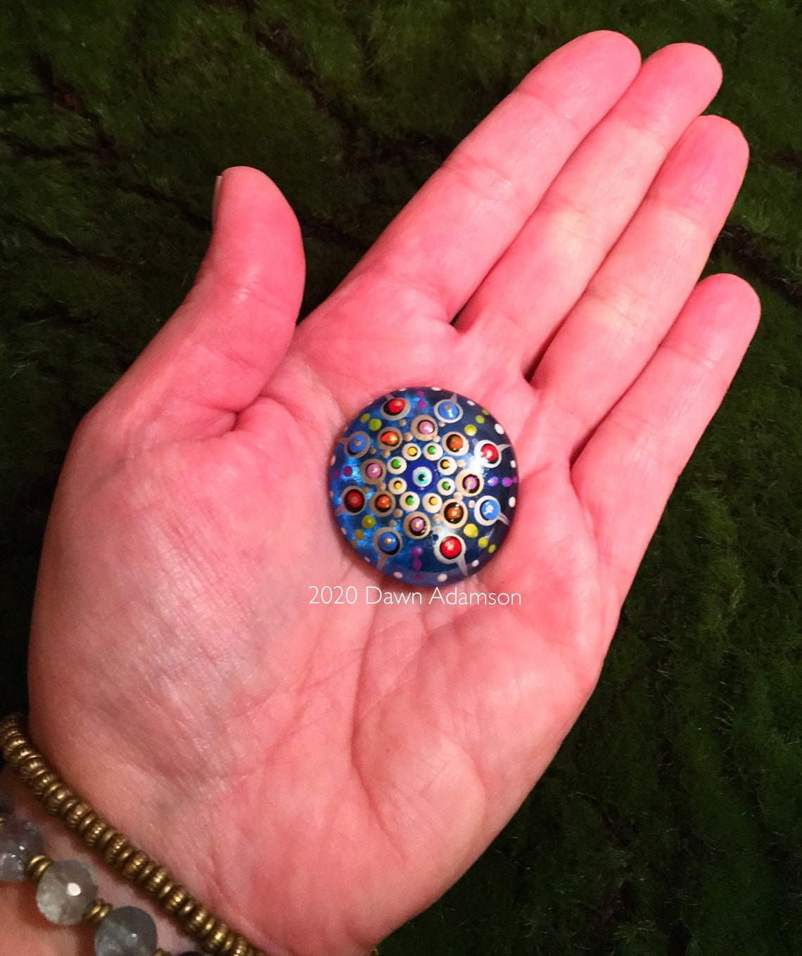 Hand Painted Glass Gem - Etsy