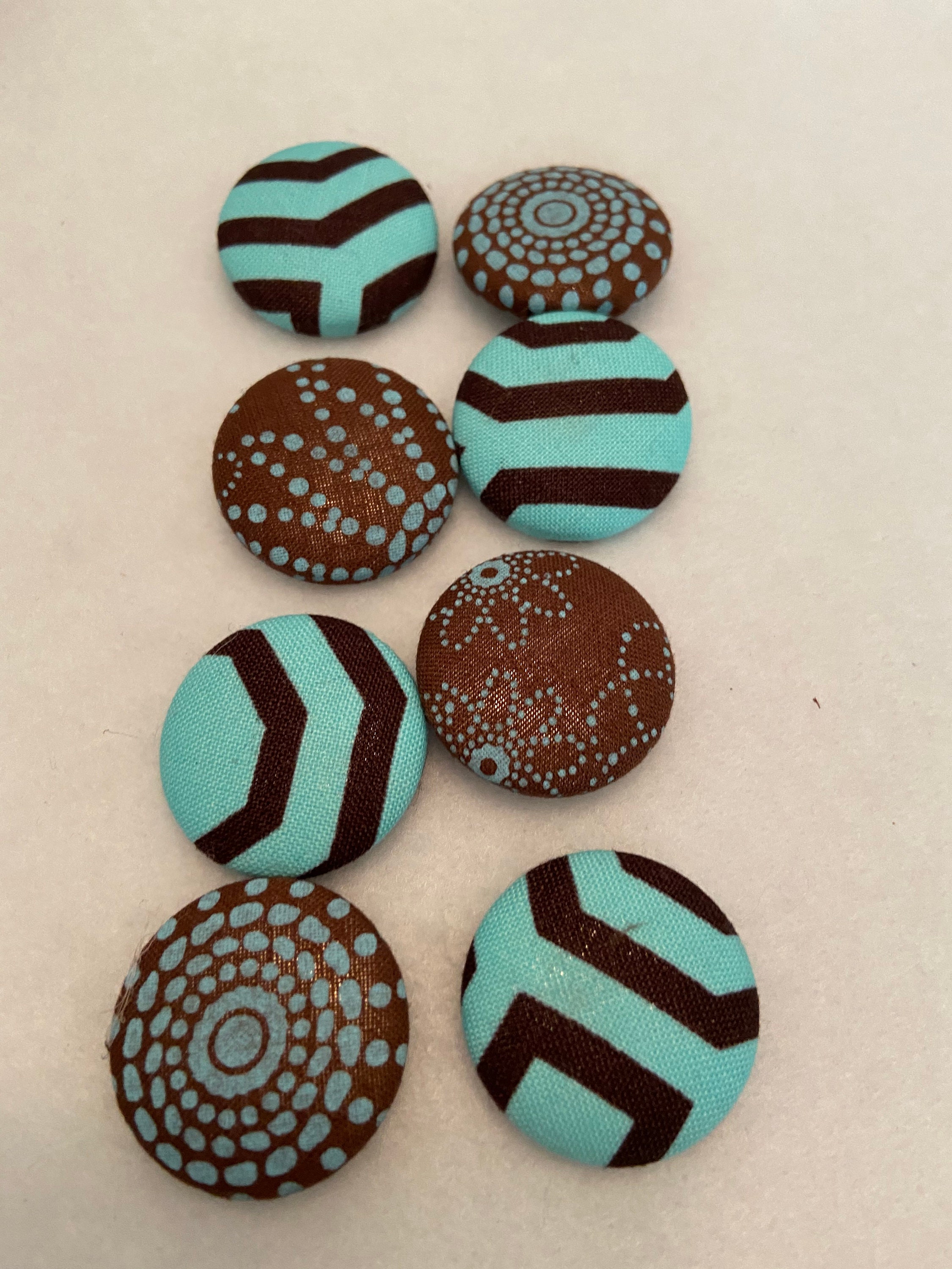 Imanes decorativos cubiertos de tela Conjunto de 8 - Etsy España