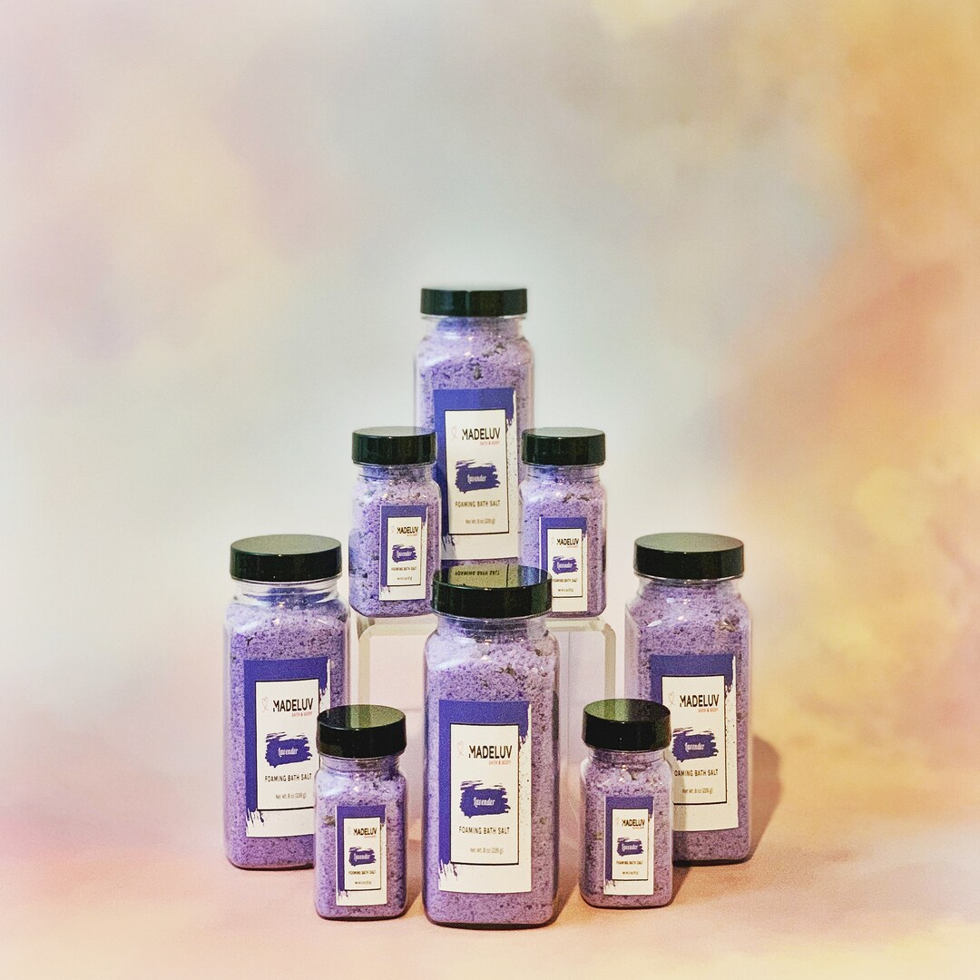 Lavender Bubbling Bath Salt, Lavender Buds Bath Salt, Lavender Bath ...
