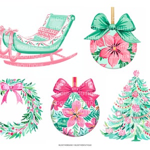 Preppy Christmas PNG, Preppy Holiday Watercolor Clip Art, Nutcracker ...