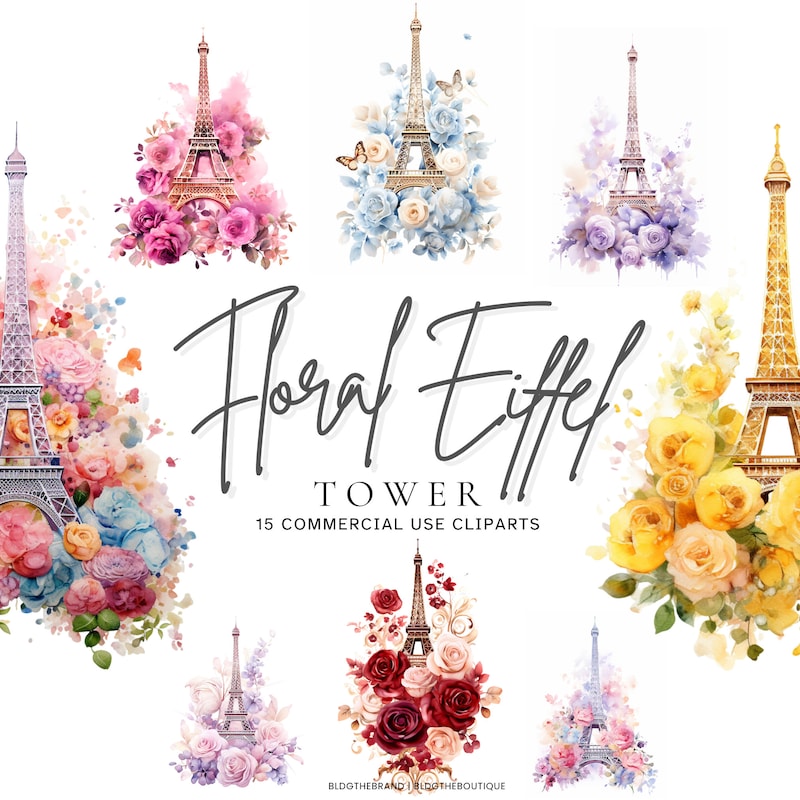 Eiffel Tower Clipart - Etsy