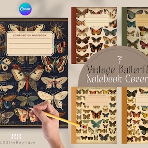 Editable Composition Notebook Cover Canva Template Mega Bundle, Journal ...