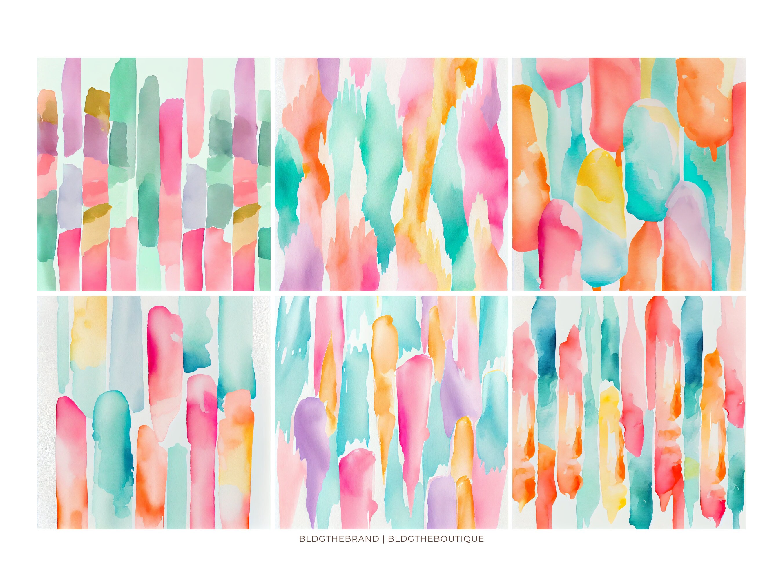 Watercolor Brush Stroke PNG Digital Paper Pack Brushstroke - Etsy