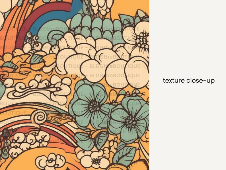 Retro Digital Paper Pack 70s Seamless File Groovy Print on - Etsy