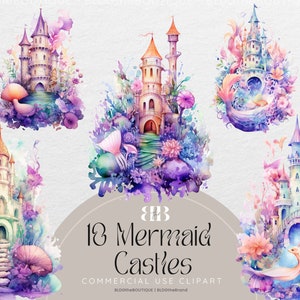 Mermaid Castle PNG File for Kids, Under the Sea Clipart, Fairytale Clip ...