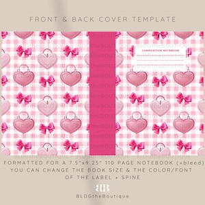 Editable Composition Notebook Cover Canva Template Mega Bundle, Journal ...