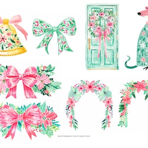 Preppy Christmas PNG, Preppy Holiday Watercolor Clip Art, Nutcracker ...