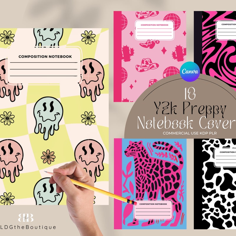 Preppy Notebook - Etsy