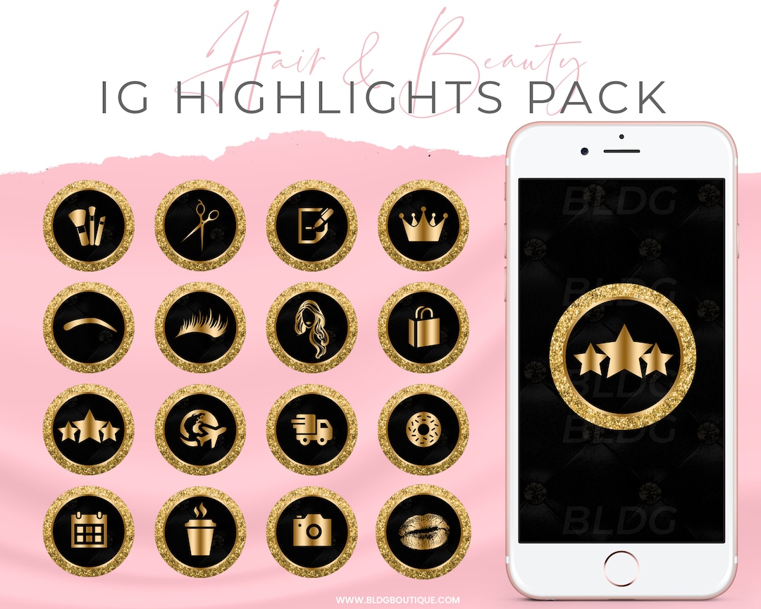 Instagram Highlight Covers for Beauty & Hair Extensions - Etsy