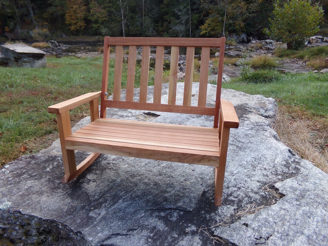 Child's Double Rocking Chair With Natural Non-toxic Finish - Cherry - Etsy