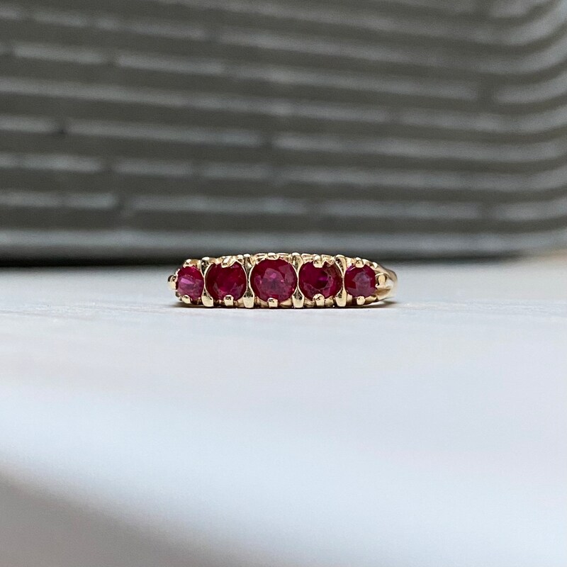 Ruby Ring Vintage - Etsy