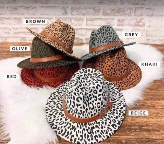 Leopard Print Fedoras | Etsy
