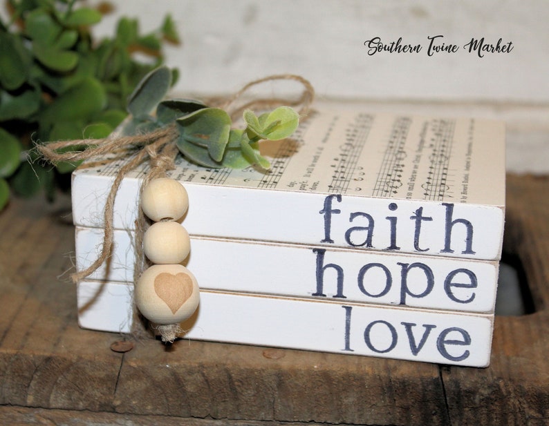 Mini Book Stack-garland Bundle Tiered Tray Decor Faith | Etsy