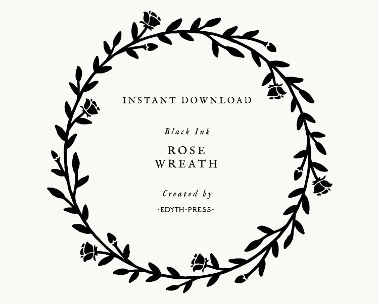 Botanical Leaf Rose Floral Circle Wreath Border Svg Cut File Etsy
