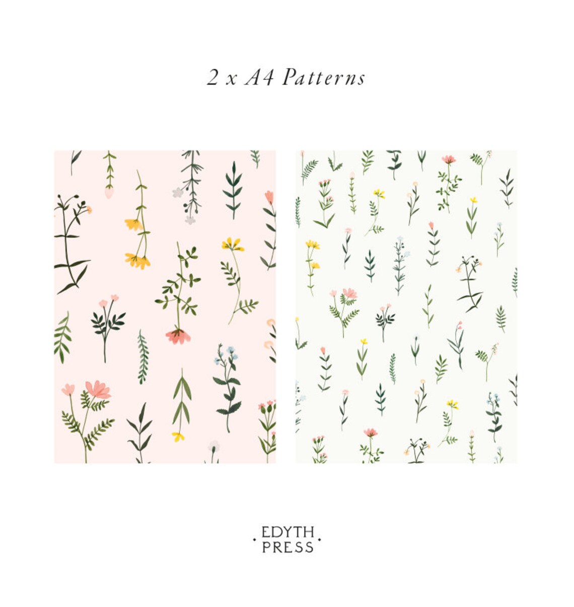 Wildflower Clipart Watercolor Floral Botanical Hand Drawn Png | Etsy