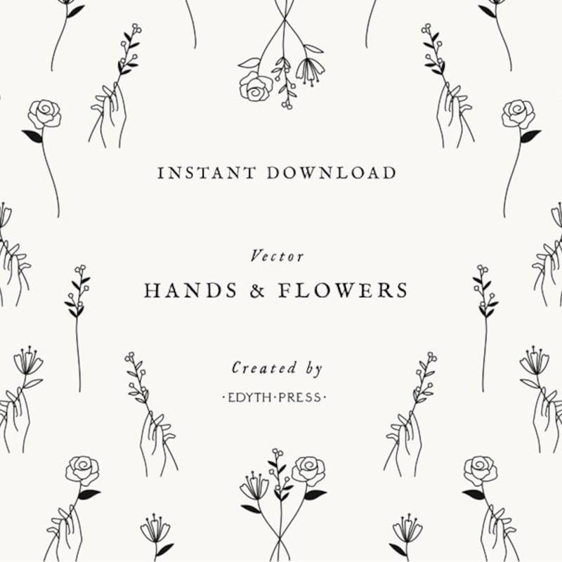 Minimal Flower Logo - Etsy