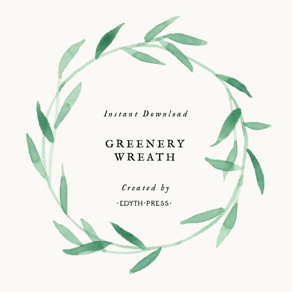 Greenery Circle Border - Etsy