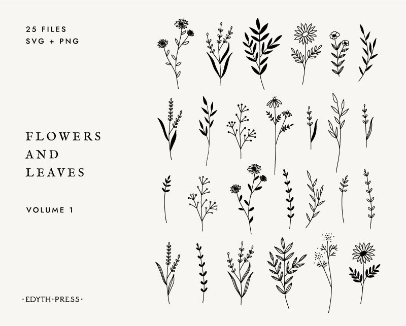 Wildflower SVG Flower Svgs Floral Svg Bundle Wildflowers Svg - Etsy