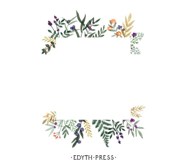 Autumn Clipart Watercolor Fall Frame Fall Clipart Border Berry - Etsy