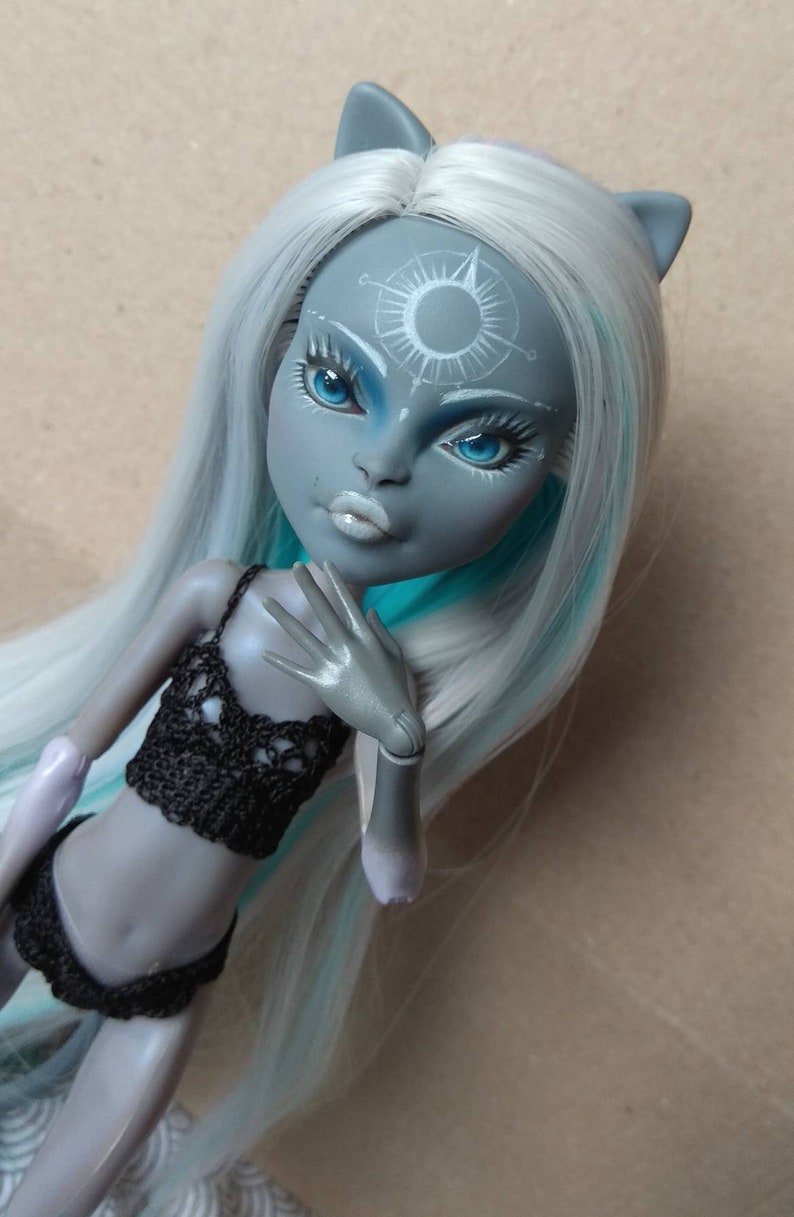 Ooak Monster High Doll Custom Hybrid Mewlody Etsy