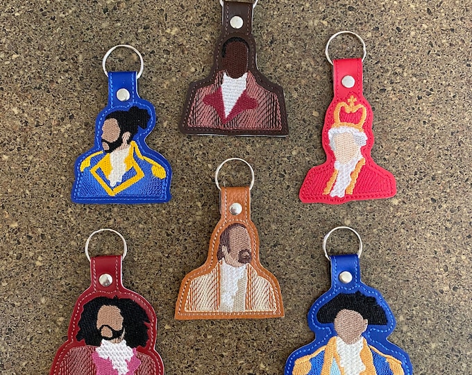 Hamilton, Musical, Keychain, Keyfob, Zipper Pull, Backpack Charm ...