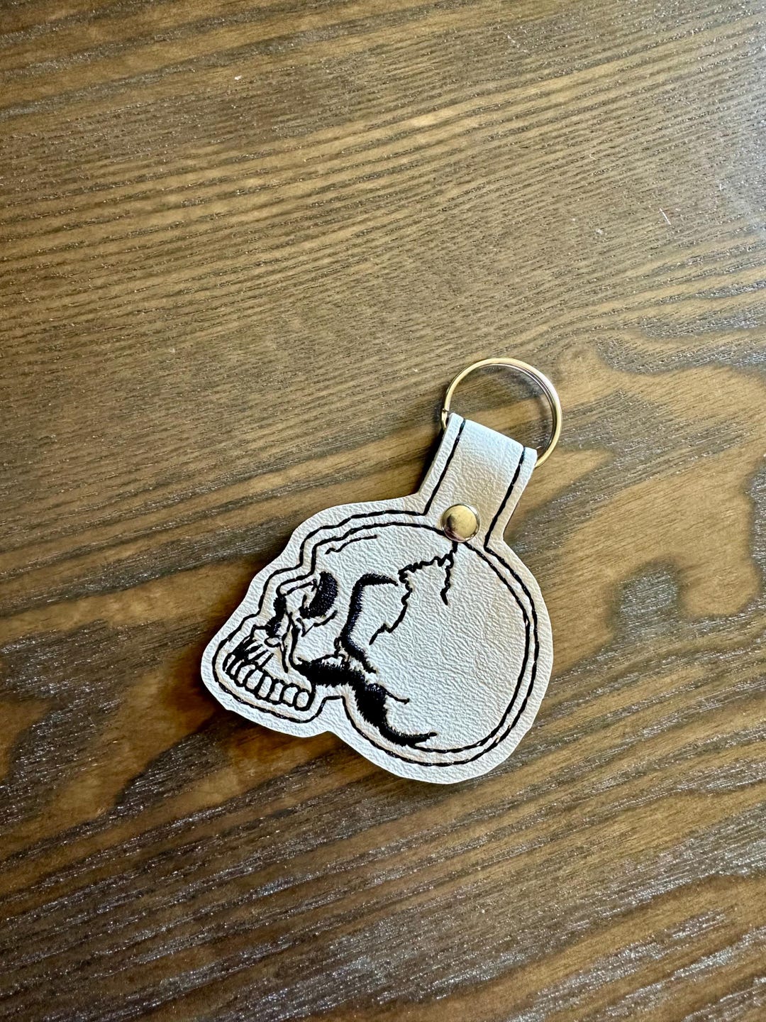 Skull Skeleton Head Halloween Keyfob Keychain - Etsy