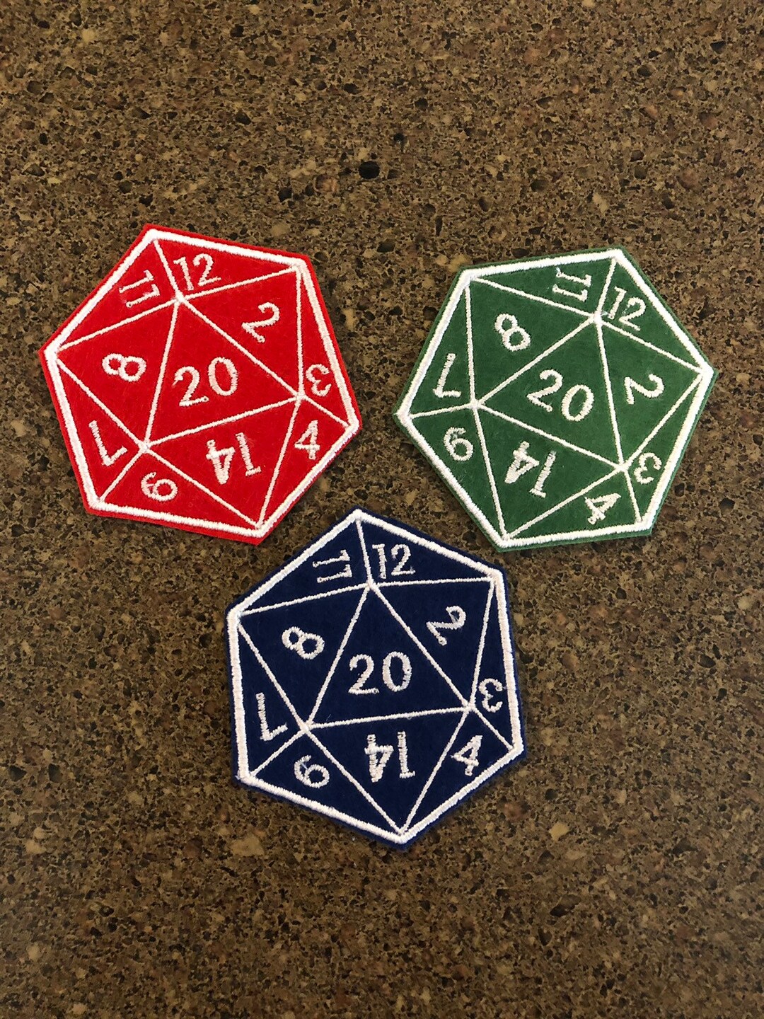 D20 Iron on Patch 20 Sided Die Badge Embroidery - Etsy