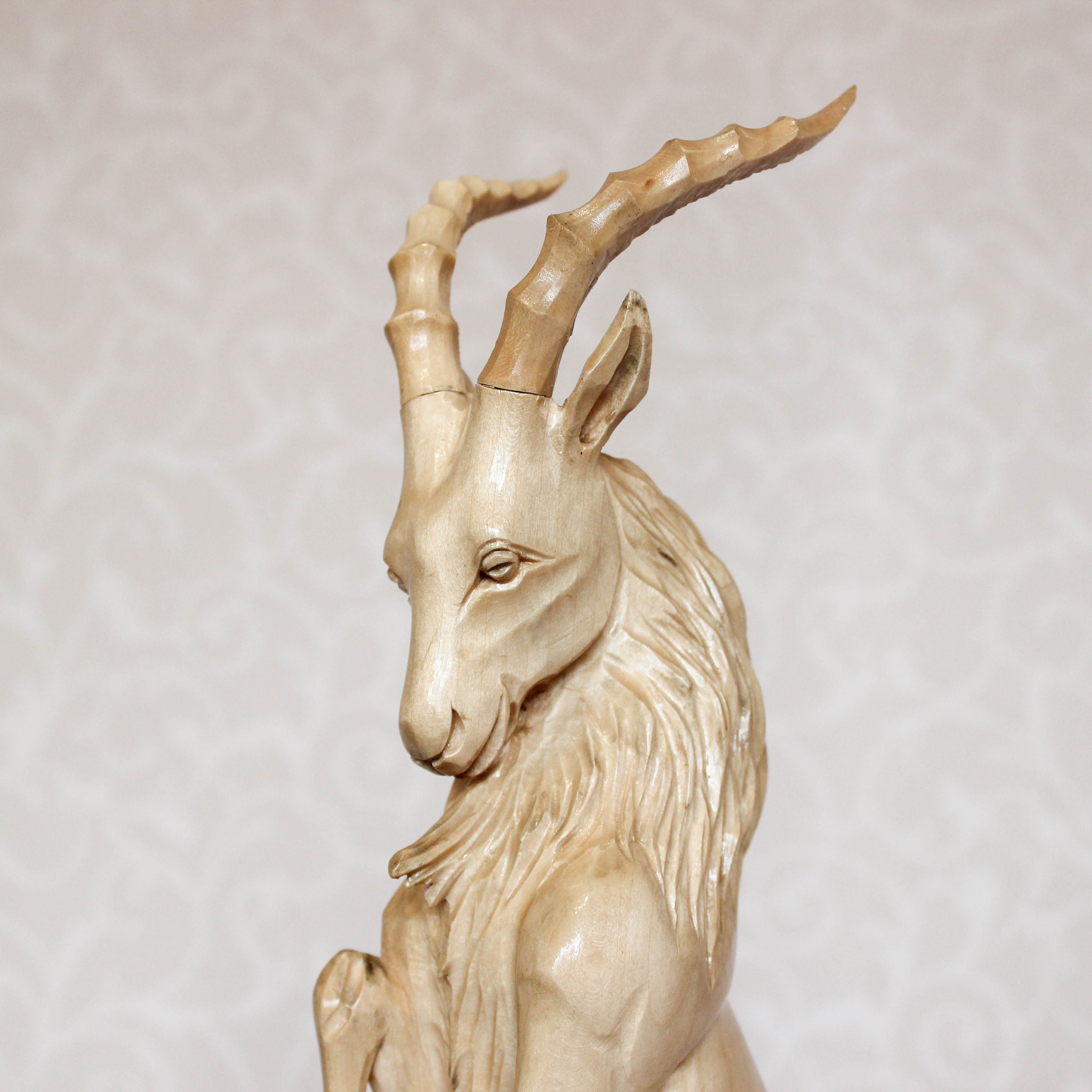 Home & Living goat wood carving #gt_4 Home Décor Statues etna.com.pe