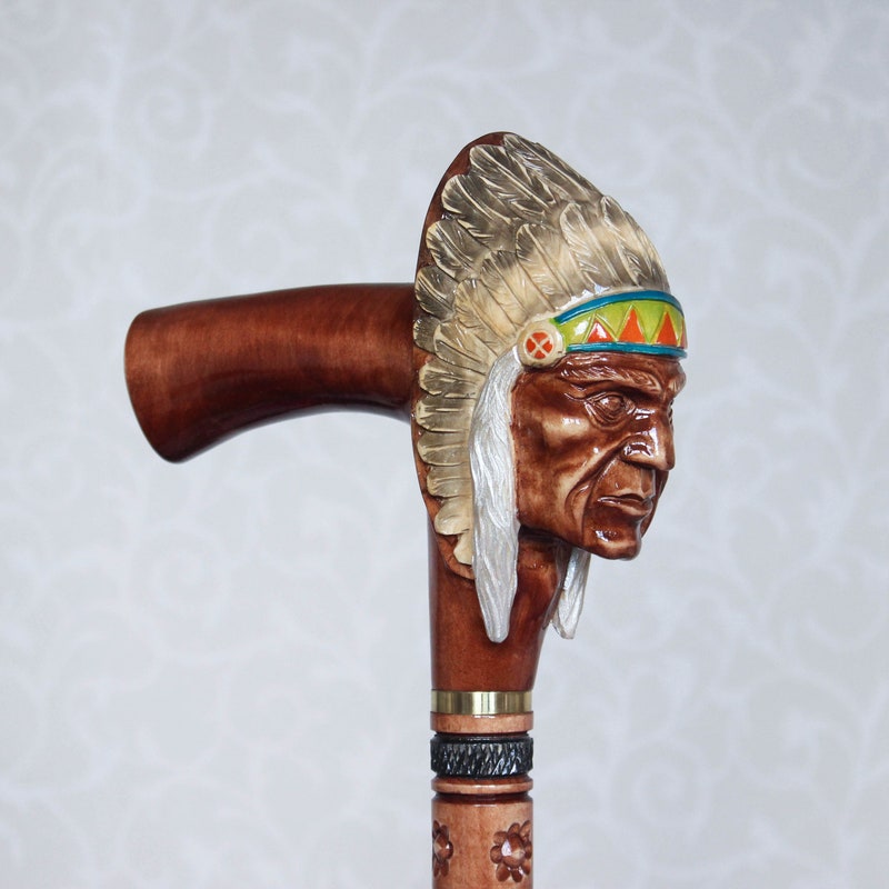 Native American Walking Stick - Etsy