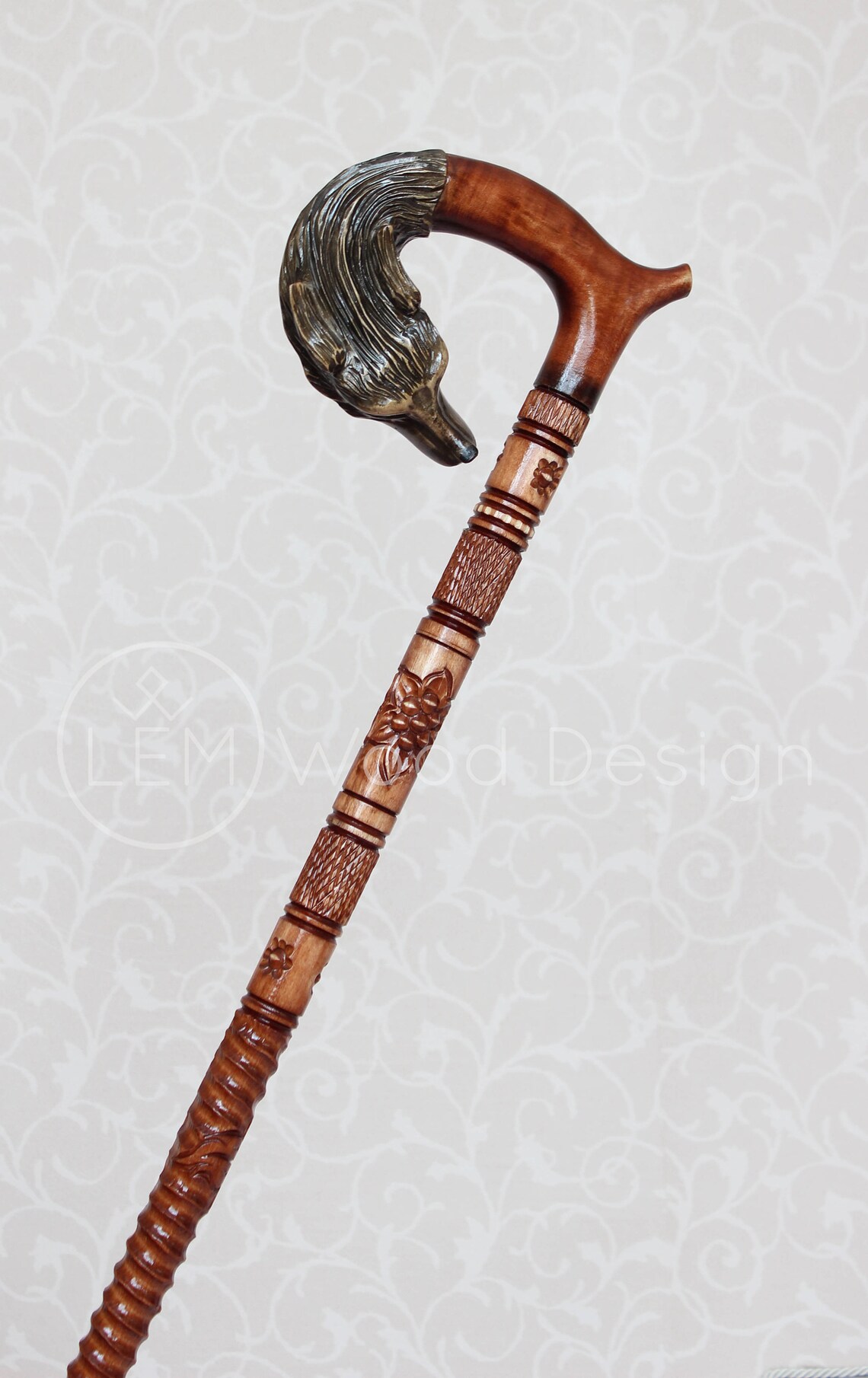 Hand Carved Walking Stick Fox With Craft Handle and Staff - Etsy